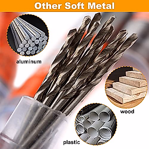 Mtsooning 10PCS 1.3mm Mini Drill Bits, Small Steel Twist Drilling Kit, Precision Hss Drilling Tool for Metal, Wood, Manual Work DIY, Crafts Jewelry, Assembling, Model Making