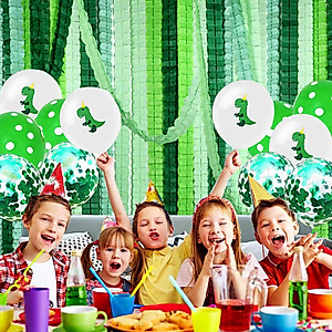 BEISHIDA 12PCS Four Leaf Clover Paper Garland 120ft Green Theme Party Streamer Tissue Flower Hanging Garland for Wedding Baby Shower Christmas Birthday St.Patrick's Party Decor