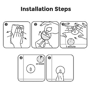 SouLips Adhesive Hooks, Self Adhesive Black Wall Mount Hanger for Key Robe Coat Towel, Super Strong Heavy Duty Stainless Steel Hooks, No Drill No Screw, Waterproof, for Kitchen Bathroom Toilet, 4 Pack