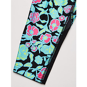 Under Armour Girls HeatGear Armour Printed Ankle Crop, Black (003)/Black, Medium