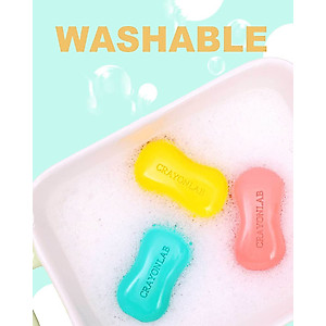 AIERVEN Crayons for Toddlers Palm Grip Jumbo Baby Crayons 24 Colors Washable Non-Toxic Paint Crayons Toys for Kids 3+ (Soap)