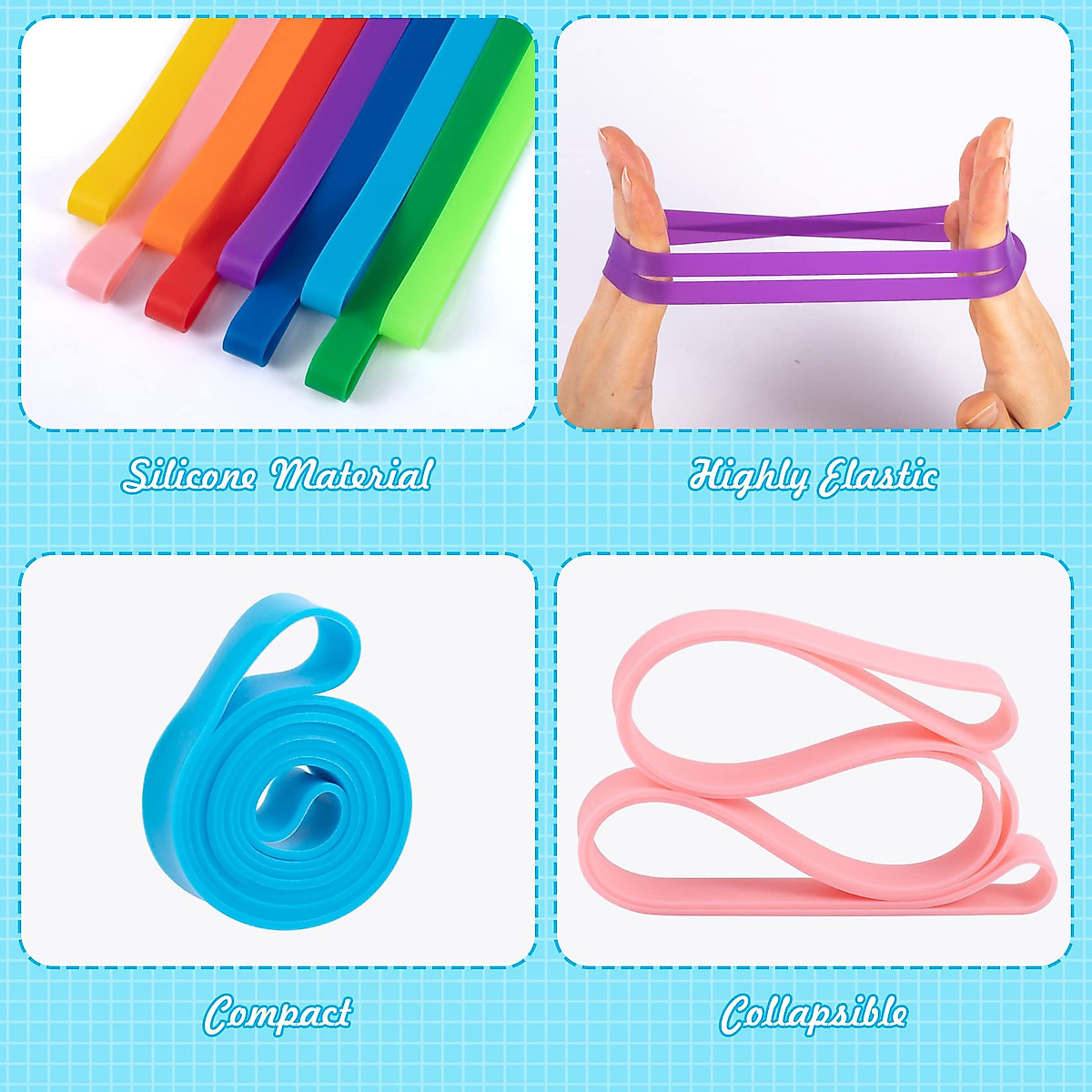 ANCIRS 15pcs Towel Bands for Beach Chairs, Silicone Beach Chair Clips for Fixing Towel, Multi-Functional Windproof Towel Bands Holder for Beach Chairs Cruise