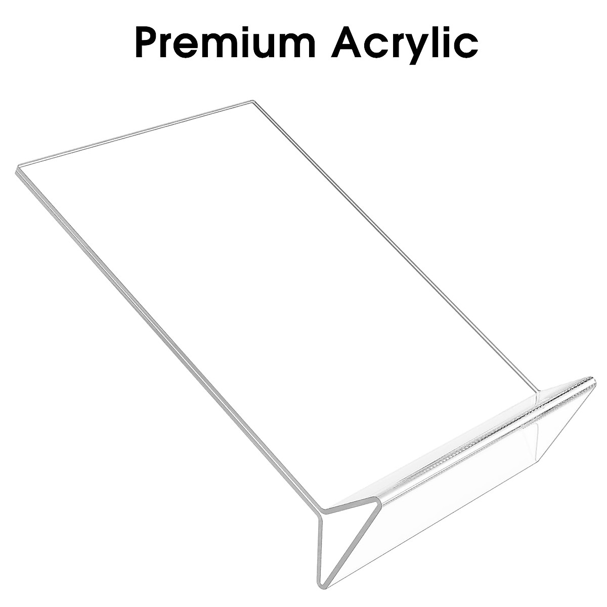 MaxGear Acrylic Sign Holder-Table Card Display-4 X 6 inches Clear Sign Display Holder-Plastic Table Menu Stand -Double Sided Ad Picture Frame for Office, Home, Store, Restaurant, 6 Pack