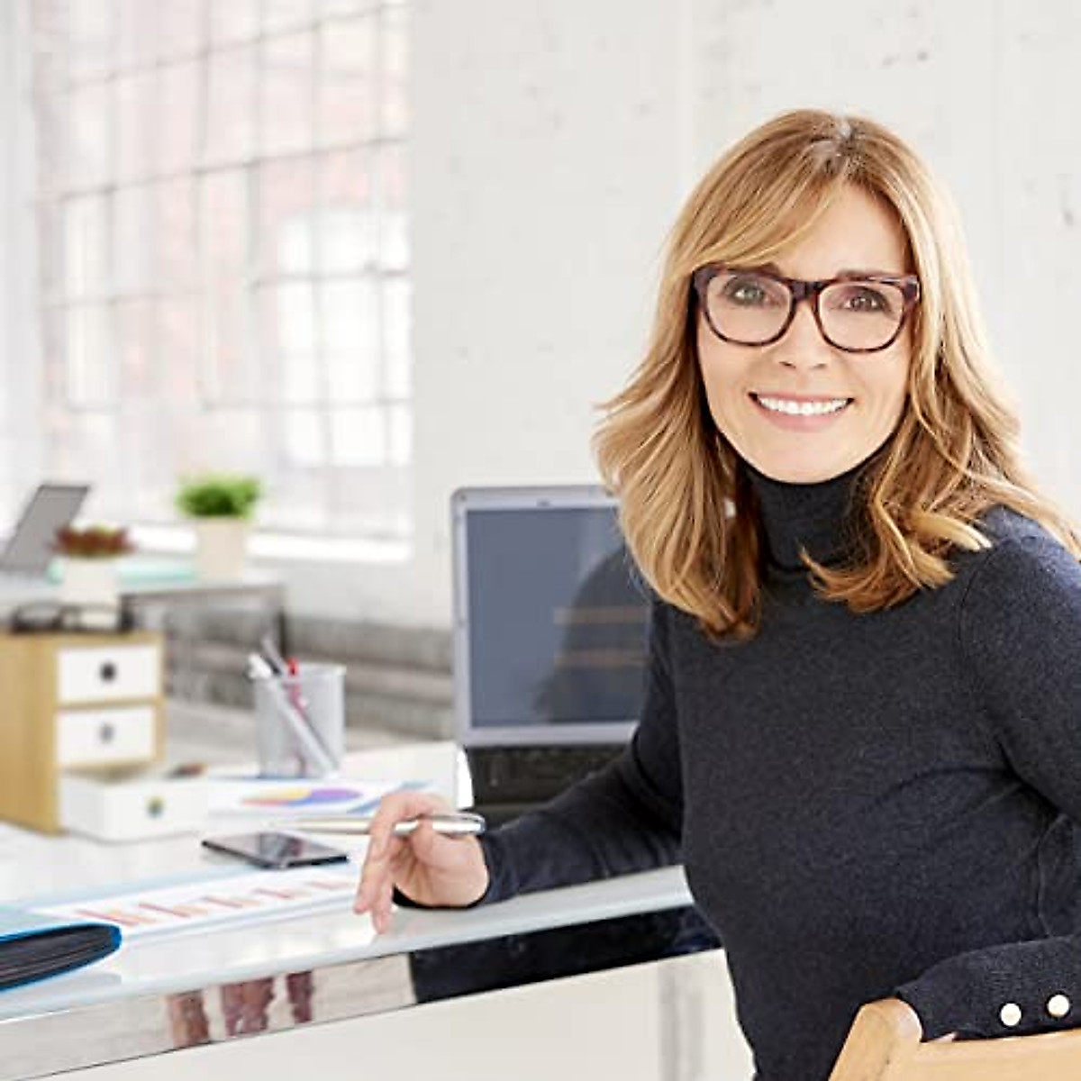 Relaxdays Desk Organiser, 3 Drawers, Bamboo & MDF, Office Storage Box, H x W x D: 21 x 14.5 x 20 cm, White, 1 Item