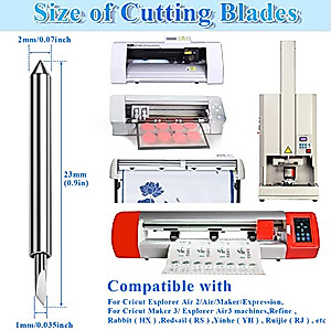 Cludoo 80PCS Replacement Blades for Cricut Blades for Explore Air 2/Air 3/Maker/Maker 3/Expression, 60PCS 45° Standard Blades, 10 PCS 30° Fine Point Blades and 10 PCS 60° Deep Cut Blades