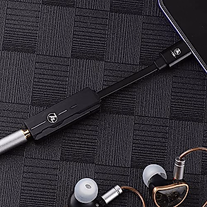 Linsoul 7HZ SEVENHERTZ 71 Portable Headphone Amplifier DAC Dongle with AK4377 Chip, High-End OCC Cable, Supports Android 5.1 and Above