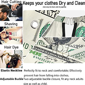 visesunny Professional Barber Cape Dollar All Print Polyester Hair Cutting Salon Cape Apron Water and Stain Resistant Shaving Cloth Beard Shaving Bib Hairdressing Cape Anti-Static Haircut