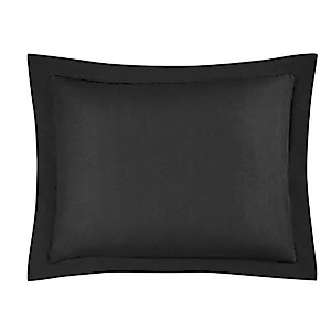 Chezmoi Collection 3-Piece Down Alternative Comforter Set (Queen, Black)