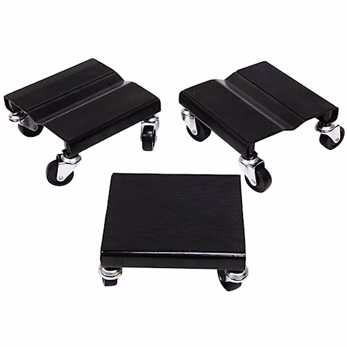 3 Pcs Snowmobile Dolly Set Anti-Slip Snow Mobile Moving Rollers Dollies Movers with Caster Wheels 1500 LBS, Black