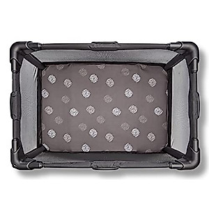 4moms Breeze Playard Sheets, for Baby Bassinets and Furniture, Machine Washable and 100% Cotton, White & Grey, 2 Pack