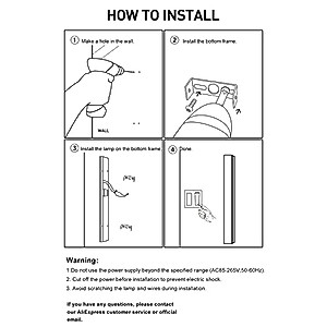 Long Wall Lamp Modern LED Waterproof IP65 Outdoor Wall Mount Lighting Fixture Garden Porch Sconce Lantern Sconces Luminaire/Bedroom Bedside Licht (Cold White, 40inch)