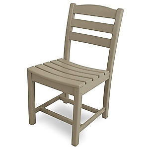 POLYWOOD TD100SA La Casa Café Dining Side Chair, Sand