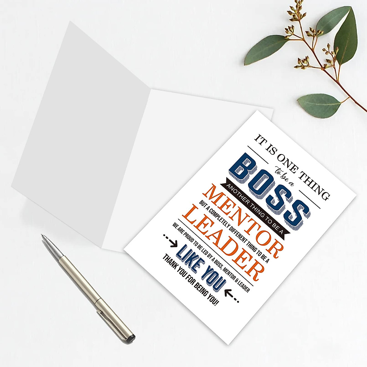 Boss Thank You Card, Unique Boss's Day Card, Boss Appreciation Card, Thank You for Being You