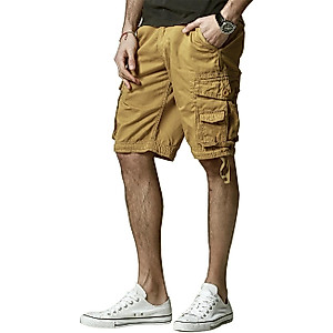 Match Men's Twill Comfort Cargo Short Without Belt #S3612 (Label Size 4XL/40 (US 38), Khaki)