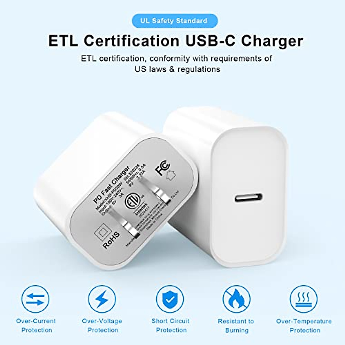 3 Pack iPhone 14 13 12 11 Fast Charger, [Apple MFi Certified] 20W iPhone USB C Charger Block with 6FT USB C to Lightning Cable for iPhone 14/14 Pro/14 Pro Max/14 Plus/13 12 11 Pro Max/XS/XR/X/8, iPad