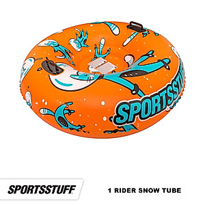 SportsStuff Space Cat Inflatable Snow Sled with Handles - 48" Single