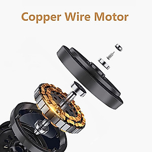 CATA-MEDICA Fan Light Mid-Century Flush Mount Copper Motor Low Profile Ceiling Fans with Lights 64W 3-Color Lighting Mode Smart Chandelier Mid-Century Multi-Speed Acrylic Lampshade Quiet Fan