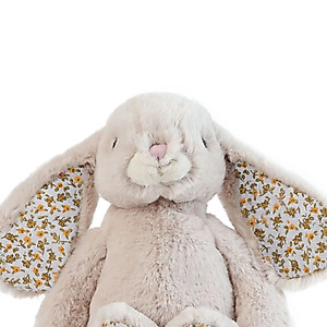 DILLY DUDU Blossom Bunny Rabbit Stuffed Animal Plush Toy Best Gifts 10-Inch（Beige）