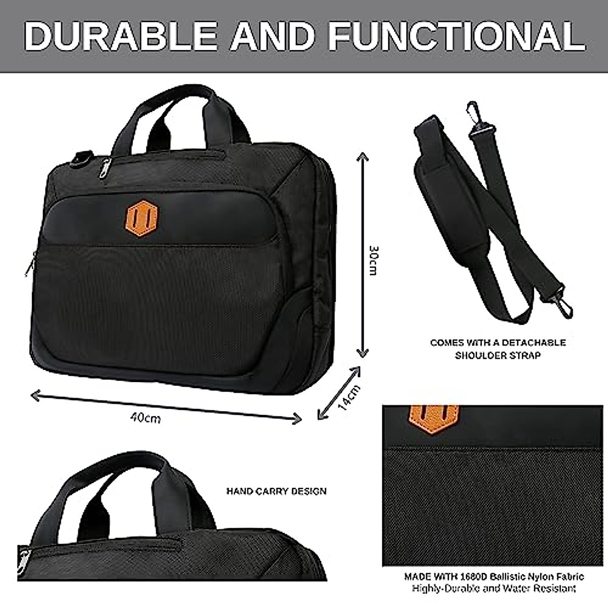 Cango Shoulder Laptop Carry-On Business Messenger Bag for Work, Business Travel and Office, Compatible with 17.3 inch Laptop, and books, water-resistant crossbody satchel bag for Men, and Women