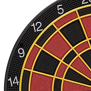Arachnid Cricket Pro 450 Electronic Dartboard Features 31 Games with 178 Variations and Includes Two Sets of Soft Tip Darts , Black/Red, 19.00 x 1.00 x 19.00 inches