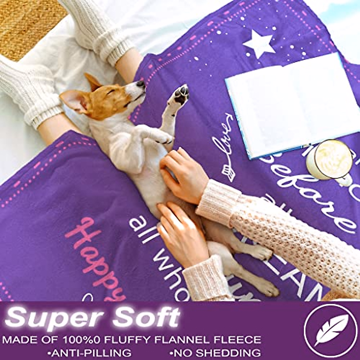 Ruifeihan 50th Birthday Gifts for Women 50"x60" Blanket, 50th Birthday Gift Ideas, 50 Birthday Gifts for Women, 50 Year Old Gifts for Women, 50th Birthday Decorations Women Throw Blankets