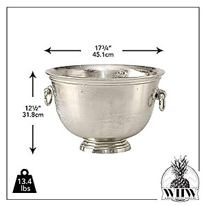 WHW Whole House Worlds Oversized Luxury Champagne Bucket with Old World Panache, 17.75 Inches, (45 cm) Grand Hotel Collection