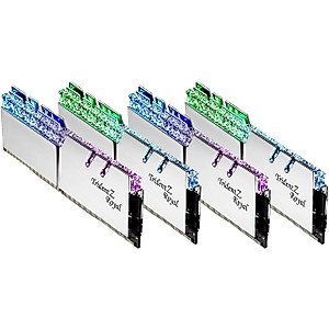 32GB G.Skill DDR4 Trident Z Royal Silver 3600Mhz PC4-28800 CL16 1.35V Quad Channel Kit (4x8GB)