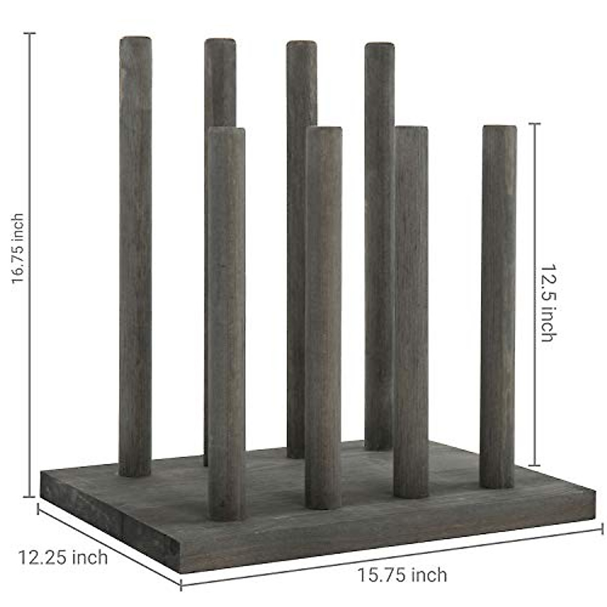 MyGift Vintage Gray Solid Wood Boot Rack Organizer for Tall Boots, Entryway Mudroom Closet Shoe Rack, Winter and Rain Boots Drying Stand, Holds 4 Pairs