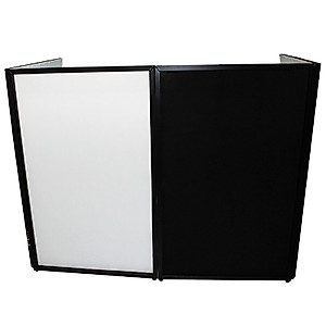 ProX XF-4X3048 DJ FACADE 4x Black Collapse and Go Facade Panels with Carry Bag, Black & White Scrims