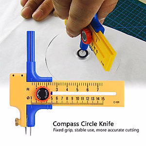 TOPINCN Circle Cutter Paper Trimmer Circular Cutting Tool Circle Cutter Cardboard Rubber Leather Art Craft Tool