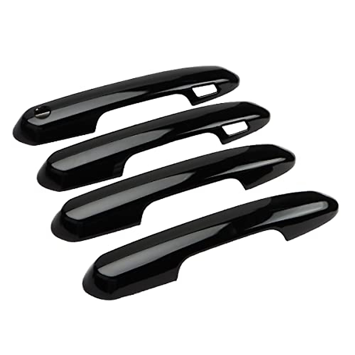 DLOVEG Car Door Handle Cover Compatible for 2019- 2021 2022 2023 Toyota Rav4 Accessories for Highlander 2023 2022 2021 2020 Handle Protectors with Smart Keyless Holes (Glossy Black)