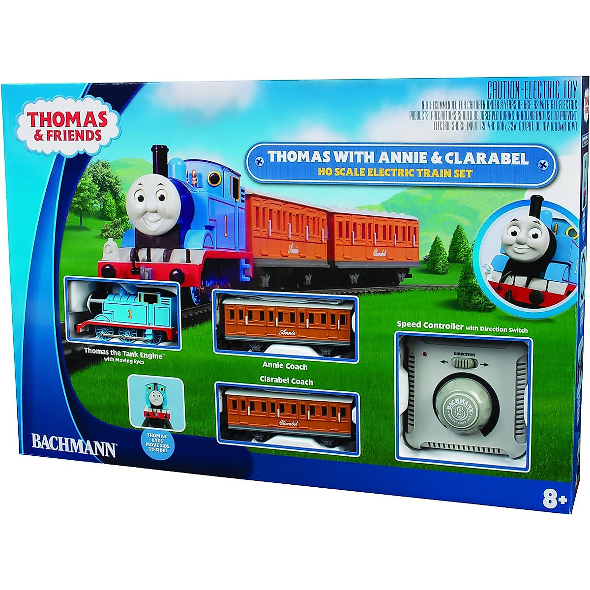 Bachmann Trains - Thomas & Friends Thomas with Annie and Clarabel Ready To Run Electric Train Set - HO Scale