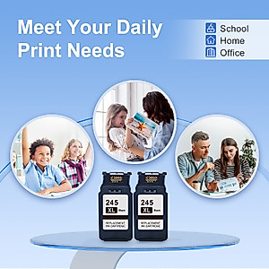 myCartridge SUPRINT 245XL Black Ink Remanufactured Ink Cartridge Replacement for Canon 245 XL 245XL PG-245XL for Pixma TR4520 MG2522 MX492 MX490 TR4500 TR4522 TS3122 TS3322 MG2525 Printer 245 XL