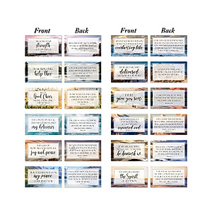 JBH Creations Be Not Afraid Bible Verse Cards with Full Scripture - Pack of 48