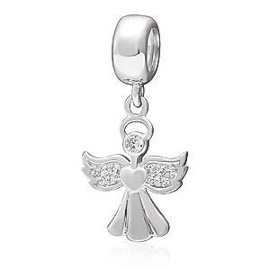 Love Angel Charm 925 Sterling Silver Wings Beads for Fashion Charms Bracelet & Necklace