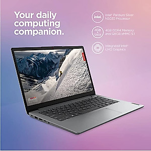 Lenovo 2023 Newest Ideapad 14 Inch Student Laptop, Intel Pentium Silver N5030 4-Core, up to 3.1 GHz, 4GB RAM, 256GB Storage, 1 Year Office 365, WIFI6, Webcam, Bluetooth, Windows 11