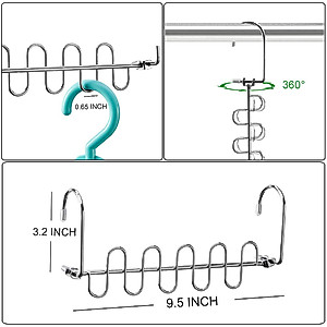 Meetu Space Saving Hangers Magic Cloth Hanger Metal Closet Organizer for Closet Wardrobe Closet Organization Closet System (Pack of 12)