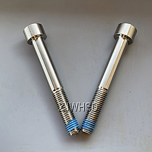 2pcs M7 x 70 mm Titanium Ti Screw Bolt Allen Hex Socket Cap Head + Blue Thread Lock/AerospaceGrade
