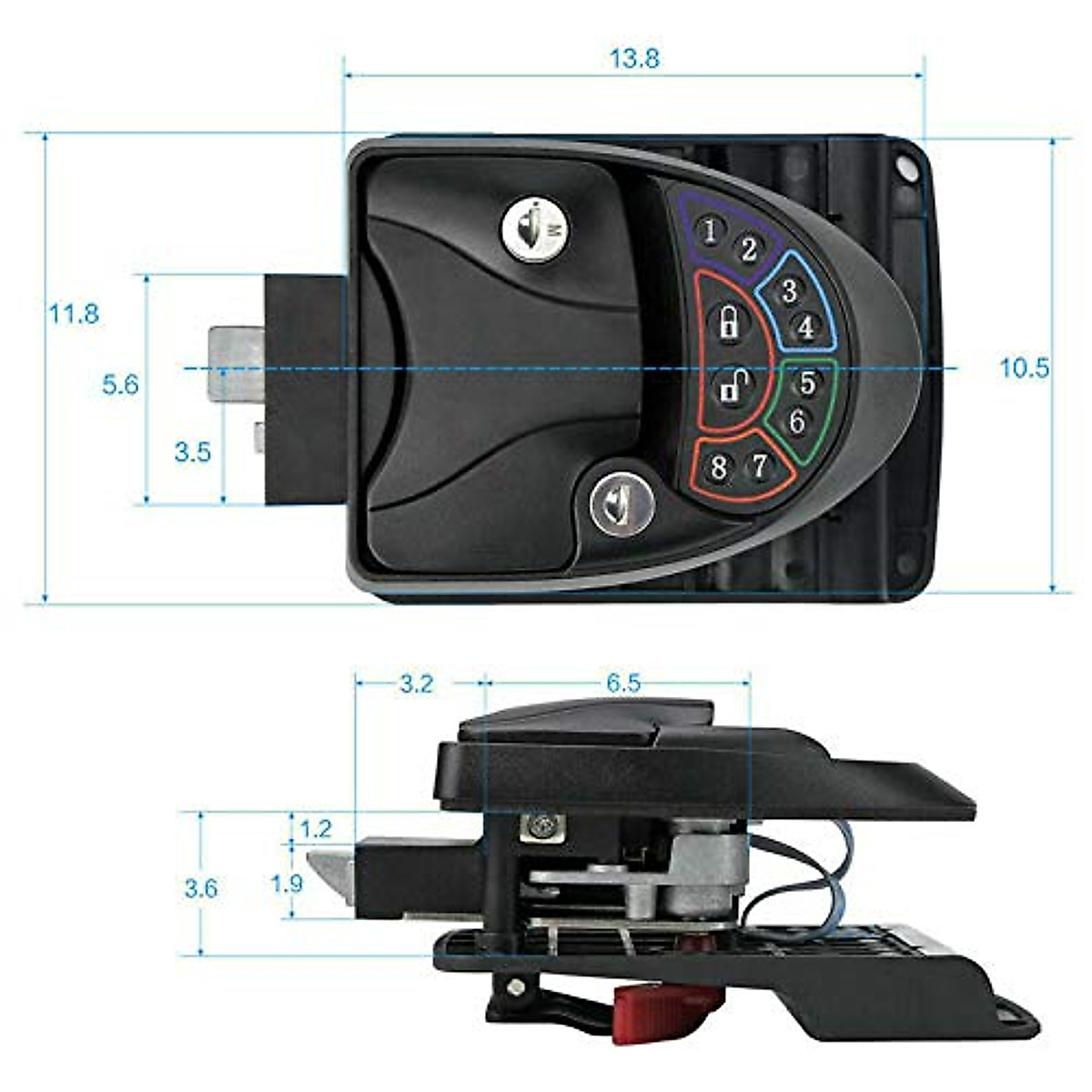 RV Keyless Keypad Camper Caravan Trailer Entry Door Lock