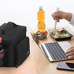 Insulated Lunch Bag For Men And Women Large Insulated Mens Lunch Box For Men With 2 Reusable Cooler Bag Ice Packs, Adult Lunch Box Lunch Tote Mens Lunchbox For Work Lunch Cooler Fits 12 Cans