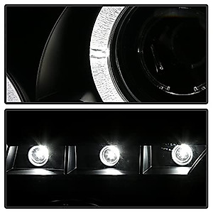 ACANII - For 2001-2011 Ford Ranger LED Halo Black Smoked Projector Headlights w/Corner Headlamps, Driver & Passenger