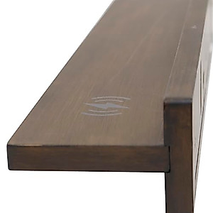 Bellaterra Home ChicCharge: Premium Rubber Rustic Wood Wireless Charging Shelf, 24 in.