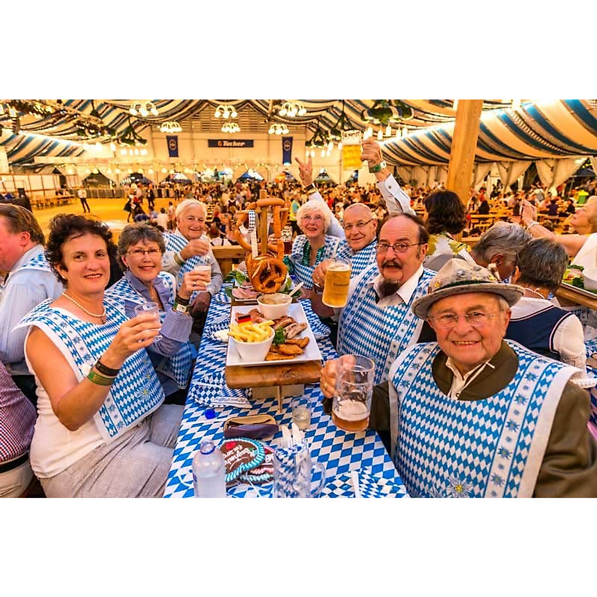 Oktoberfest Decorations Kit Octoberfest Party Supplies for Oktoberfest Decor Oktoberfest German Party Decorations, Includes 3Pcs Oktoberfest Bavarian Tablecloth Oktoberfest Bavarian Pennant Banner
