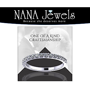 NANA Jewels 2.00ct Pure Brilliance Zirconia Engagement Ring Wedding Set Round Brilliant Cut Lucita Solitaire Silver Size 6