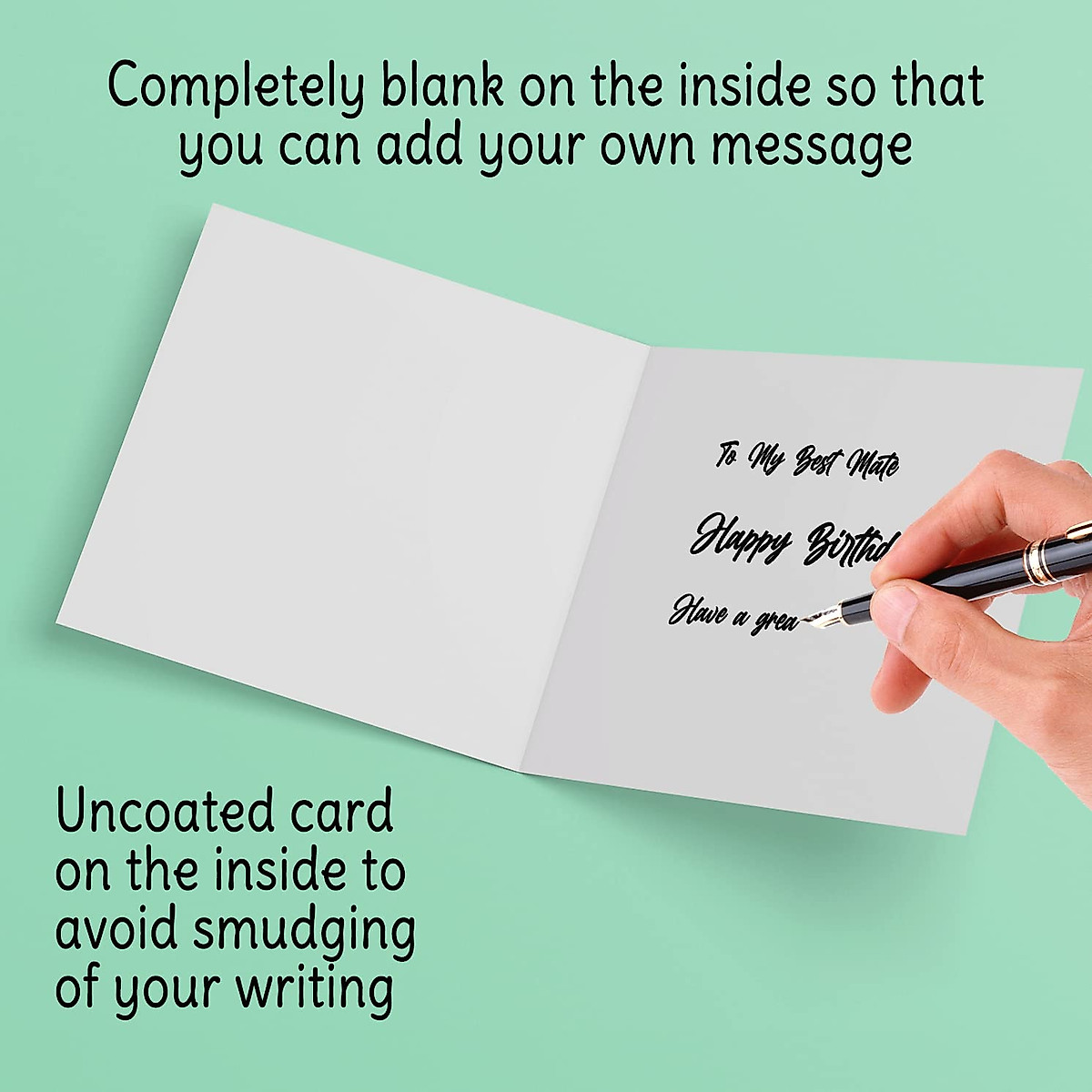 Stuff4 Funny Birthday Card for Women - Rude Humor, 5.7 x 5.7 Inch, Blank Inside, Envelope Included, Made in UK