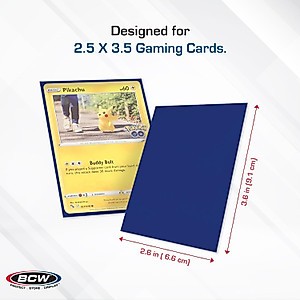 BCW Deck Guard - Double Matte Card Sleeves | 500 Count Box (10 Packs of 50 Sleeves) |Acid-Free, No PVC | Fits 2.5" x 3.5" Game Cards | Archival Safe Sleeves for Card Protection (Black)