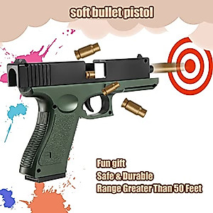 Shooting Game Toy for Kids, Soft Foam Bullet Blaster Toy, Pistol Toys Foam Blaster Soft Bullet for Educational Toys Pistol Model for 14+ Kids Gift