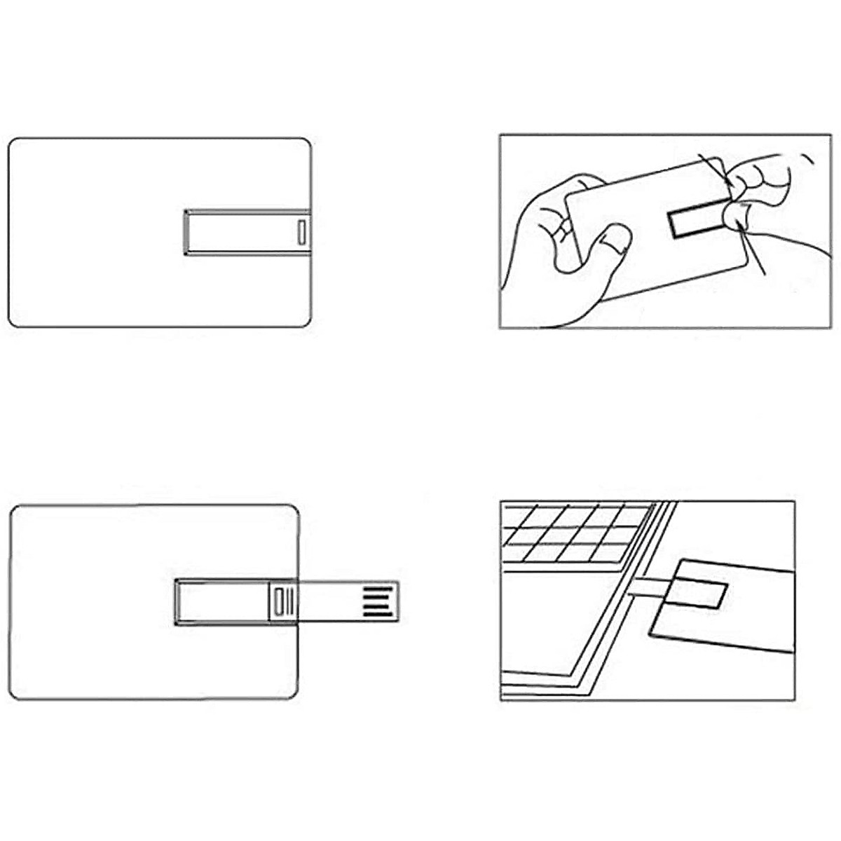 Bulk USB Flash Drive 128GB The Starry Night Business Card Credit Card Bank Card Shape Flash Drives (Money)