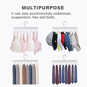 2Pcs Hat Hangers for Closet, Hat Organizer for Baseball Caps, Hat Racks with 16 Hooks