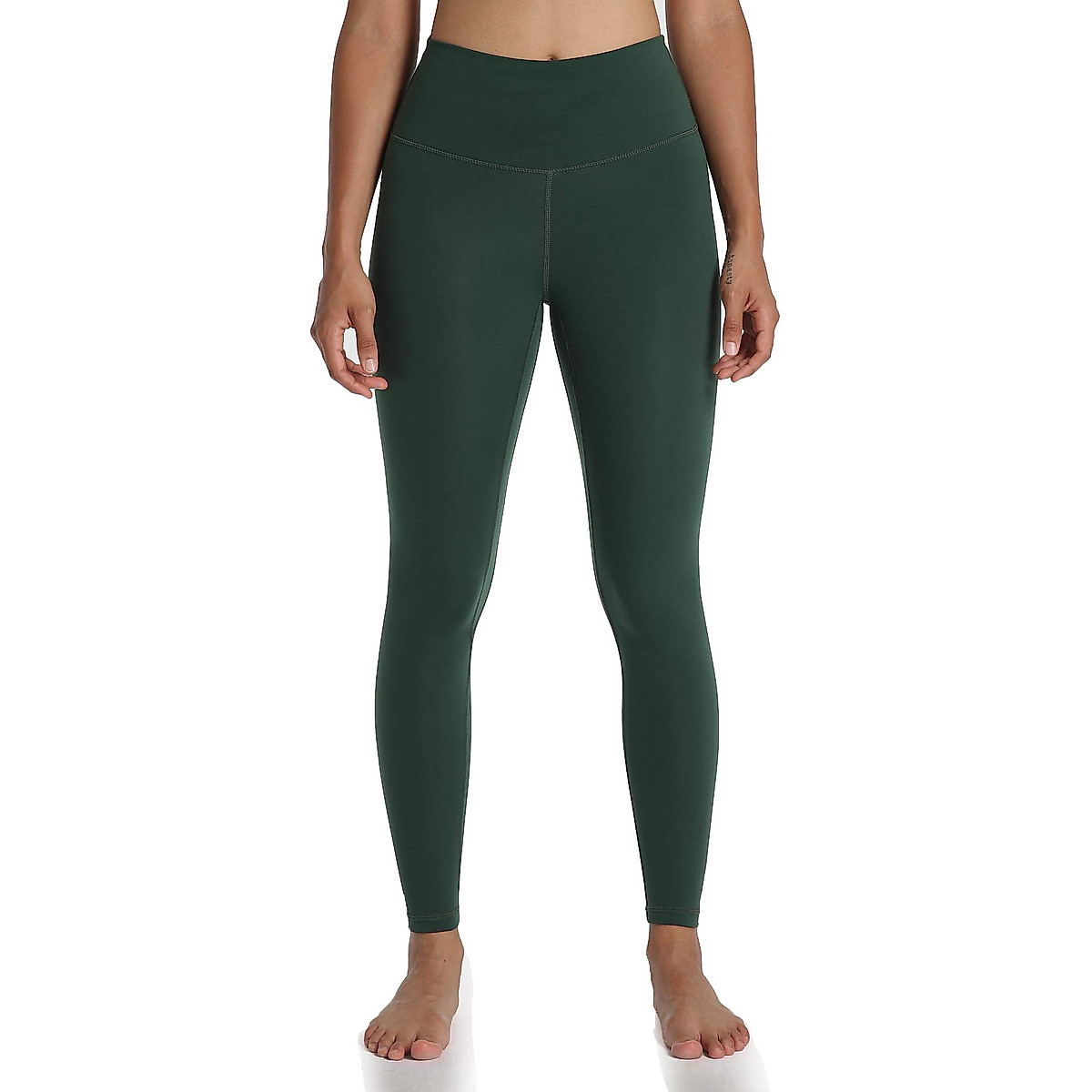 Colorfulkoala Women's High Waisted Tummy Control Workout Leggings Full Length Ultra Soft Yoga Pants 28" (M, Forest Green)